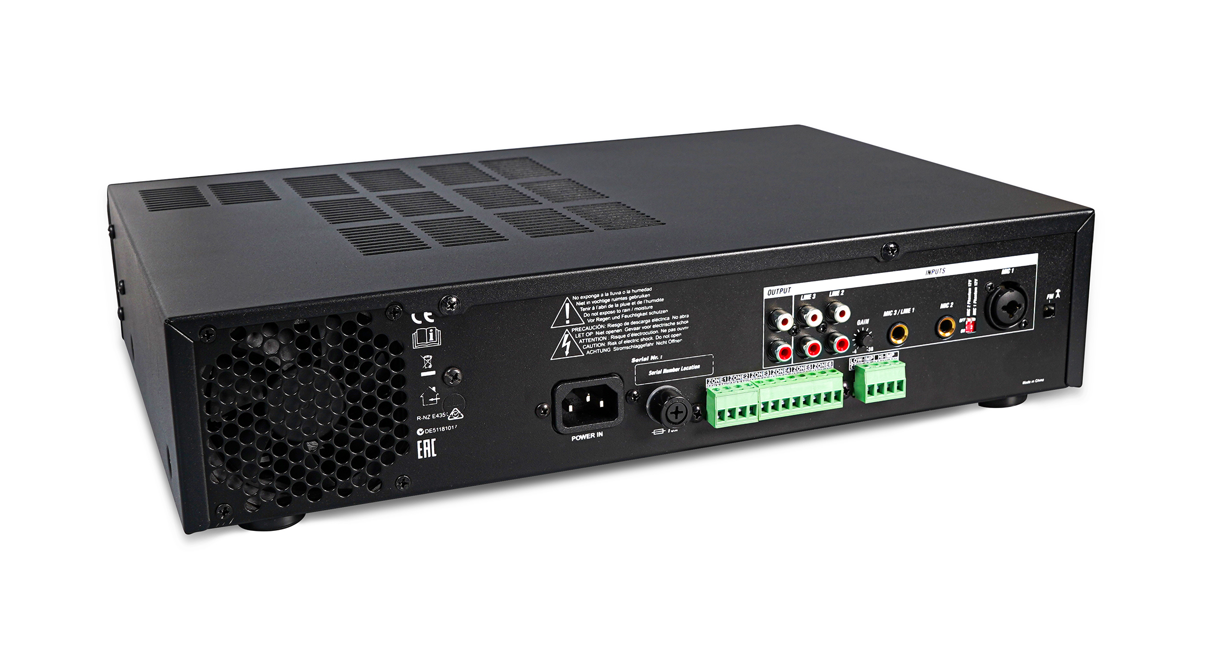 Eagle 6 Zone 120W 100Volt Line Amplifier with Remote – Multi-Zone ...